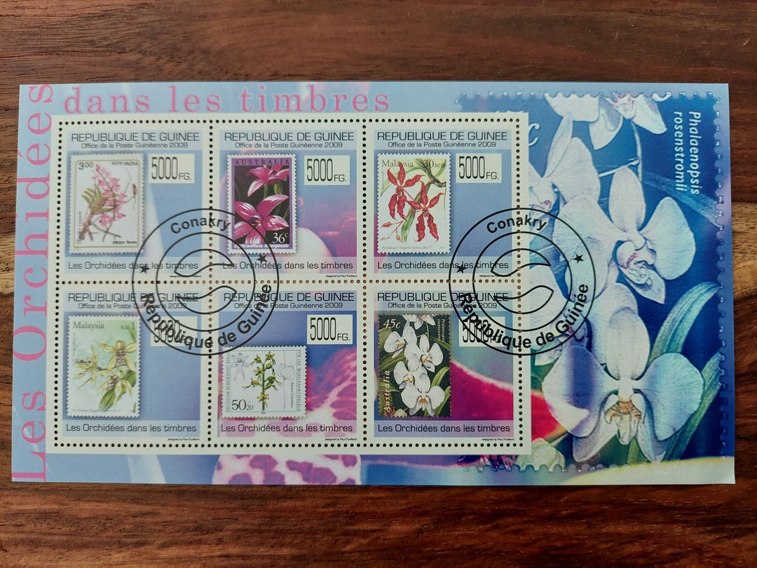 Stamp Sheet With Orchid Flowers Stamps - Limited Edition Stamp ...