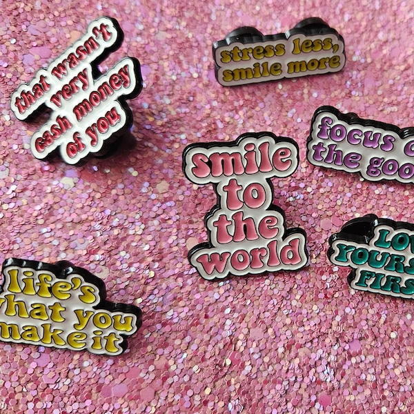 Text Pin - Etsy