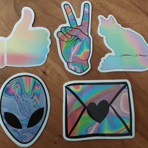 Cool Stickers 5 Pieces Rainbow - Etsy