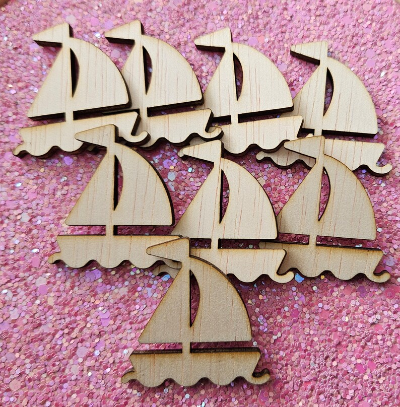 Sailboat Blank Shapes 15 Pieces Wooden Boats Birch Wood 36mm - Etsy