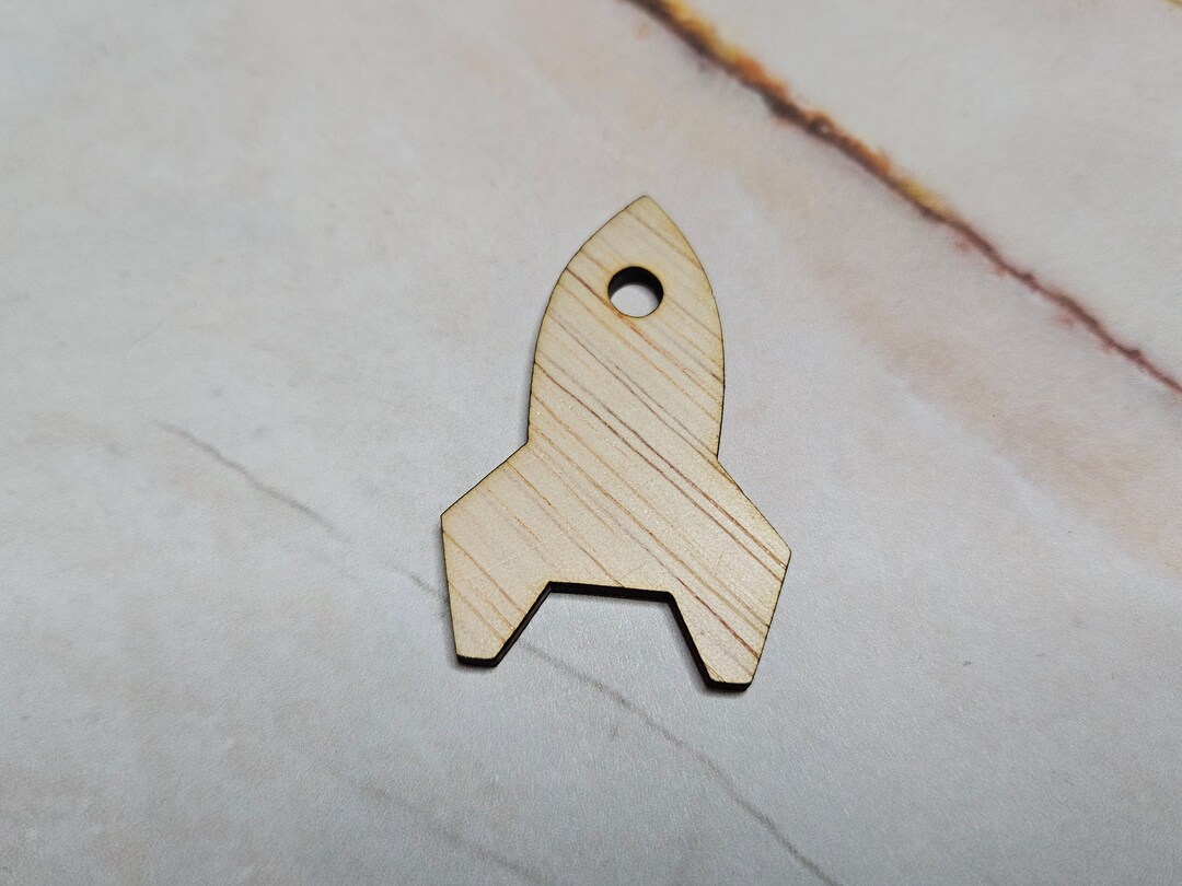 Mini Wooden Rocket 15 Pieces Wooden Blank Shapes Rocket Wood Cutting ...