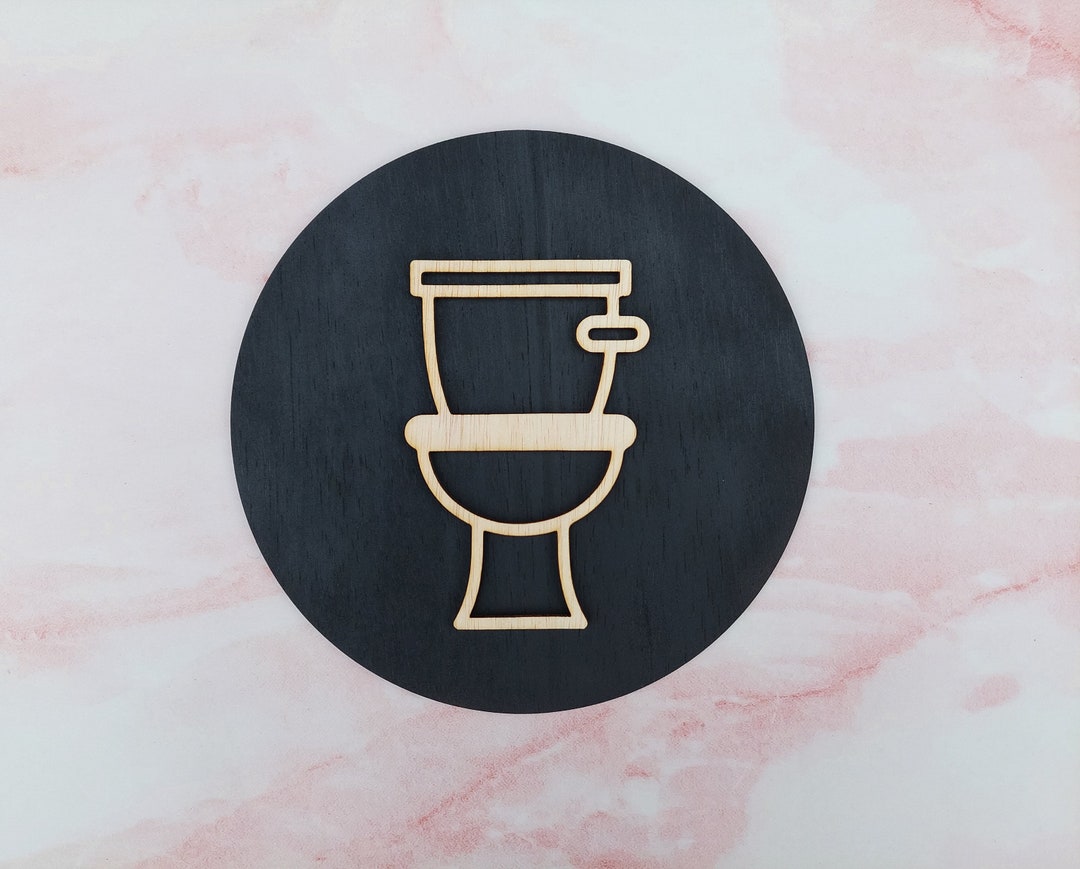 Toilet Door Sign - Door Sign for the Toilet Door - WC Bathroom Door ...
