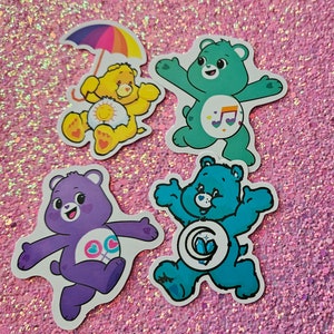 Care Bear Stickers 4 Pieces Set - Etsy