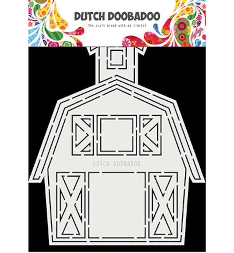 Dutch Doobadoo Card Art Template Tractor Barn Tree - Etsy