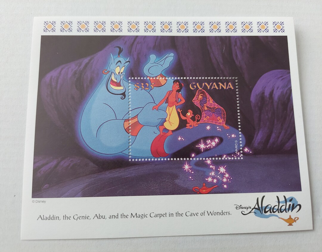 Disney's Aladin Stamp Sheet Limited Edition Collector's Item - Etsy