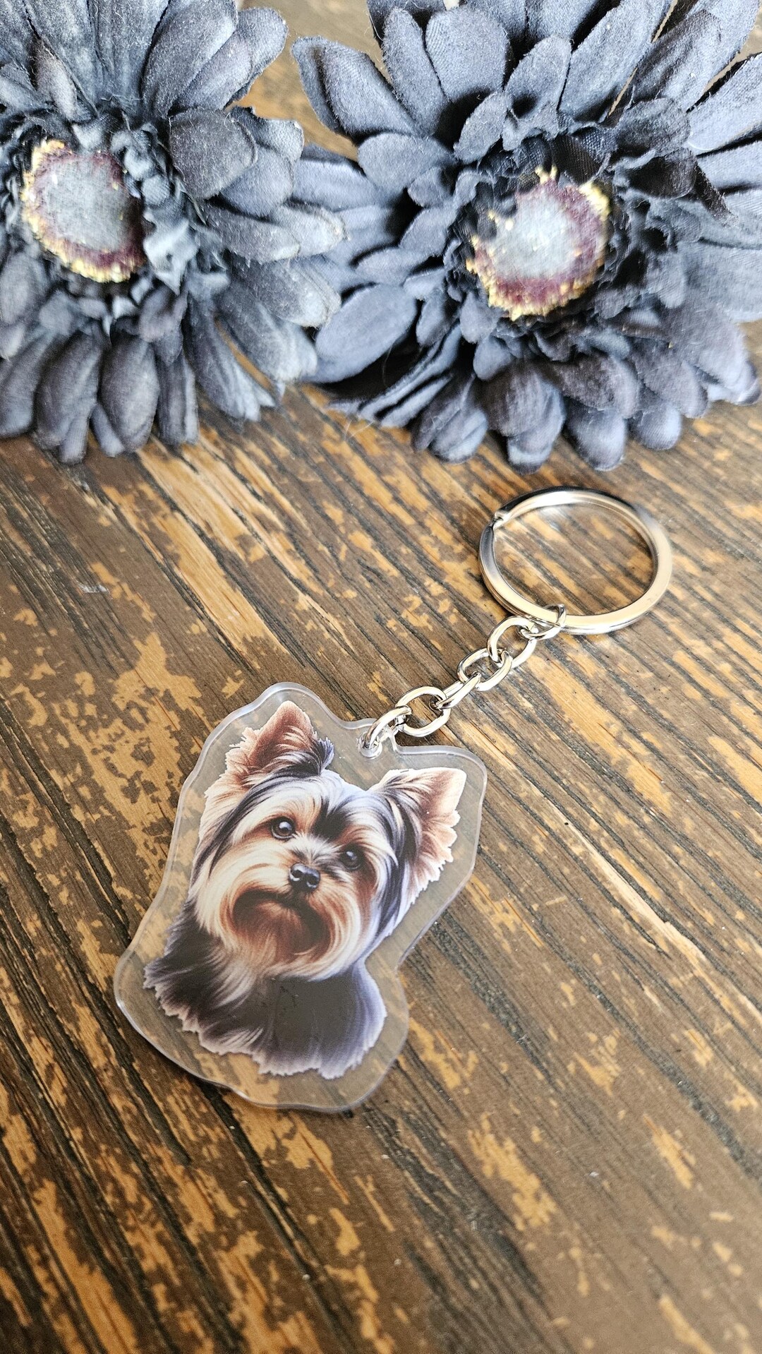 Yorkshire Keychain Acrylic, Dog Keychain, Dog Lover Gift, Yorkshire ...