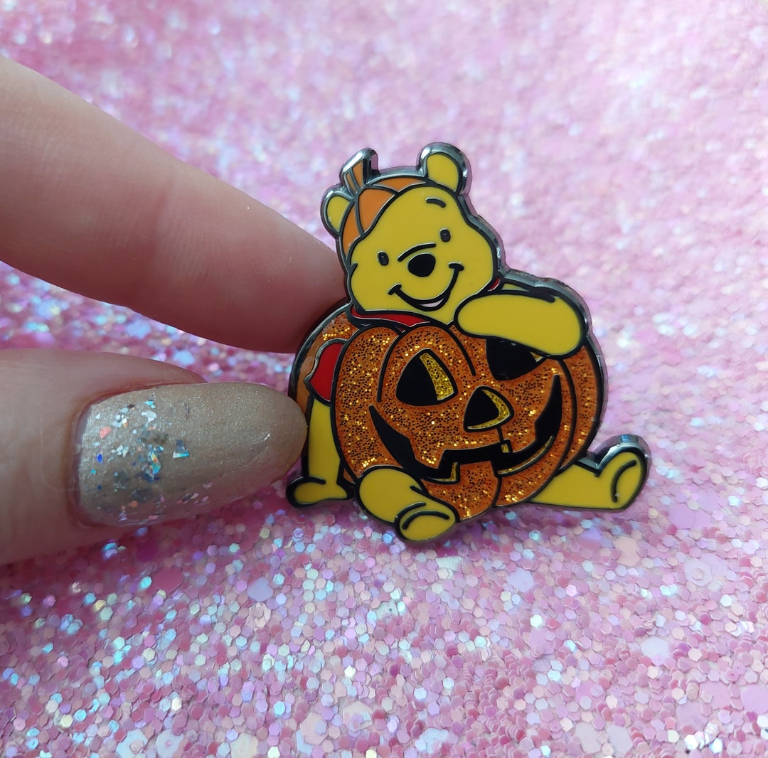 Winnie the Pooh Disney Inspired Glitter Enamel Pin - Etsy