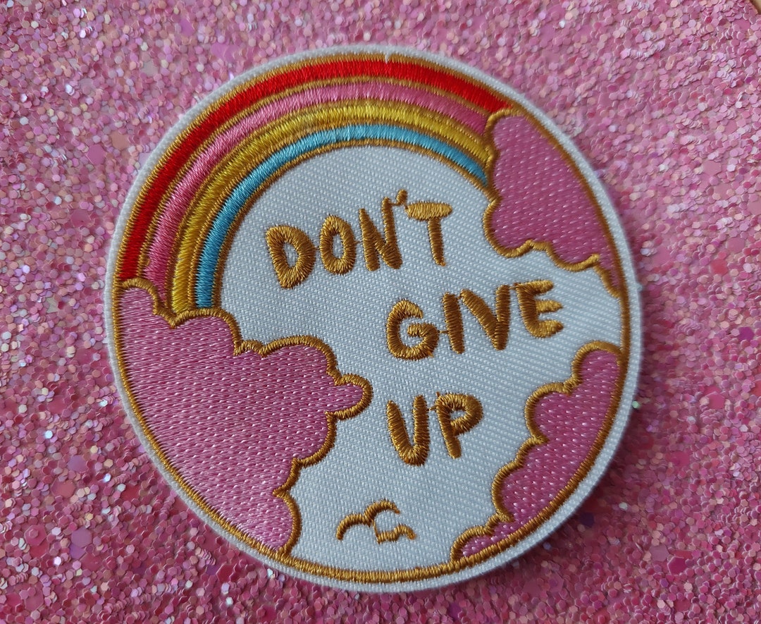 Iron on Patch - Positivity Patches - Happy Text Patch - Etsy