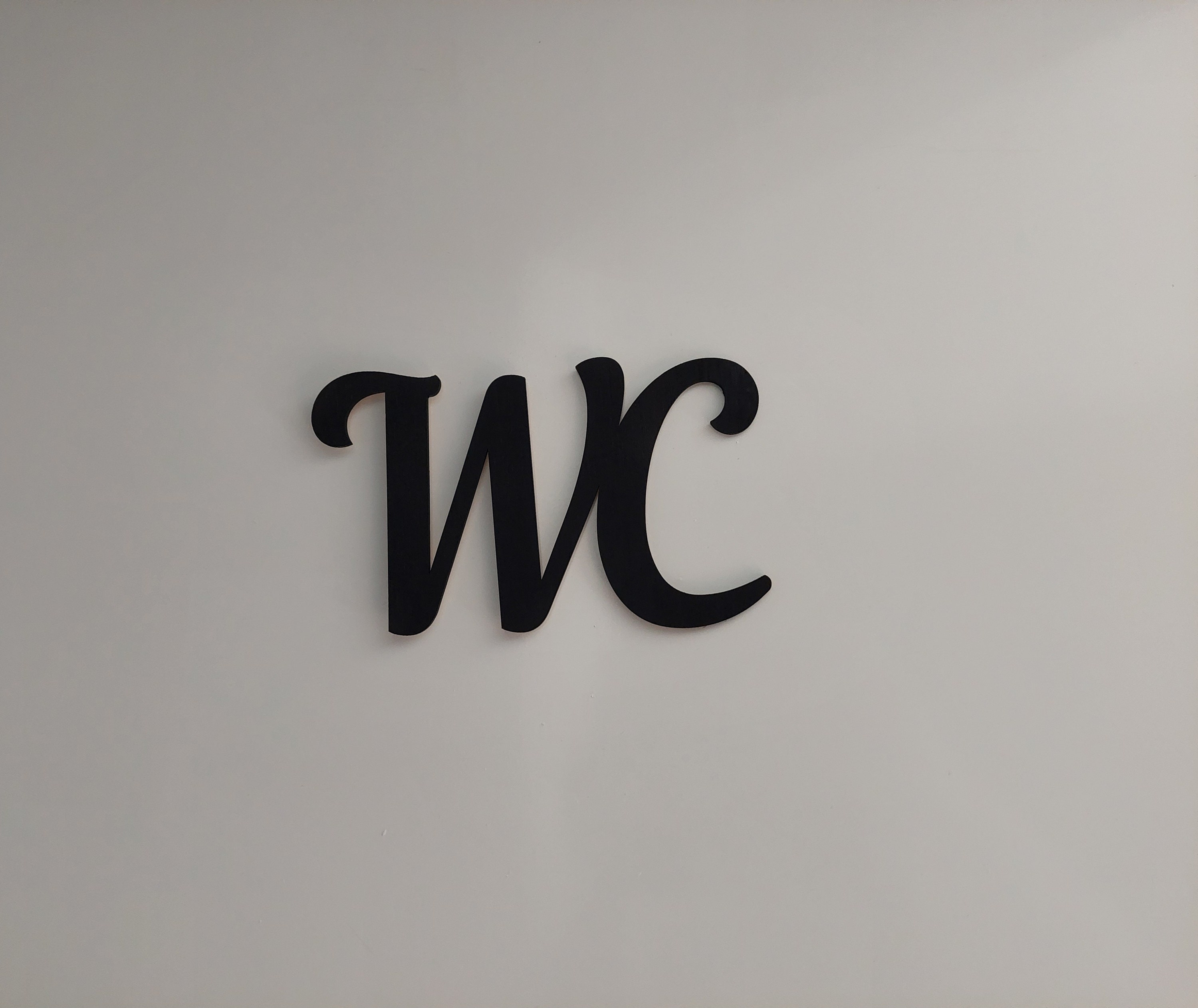 Toilet Name Plate, WC Door Sign - Toilet Sign, 3D WC Door Sign Self ...