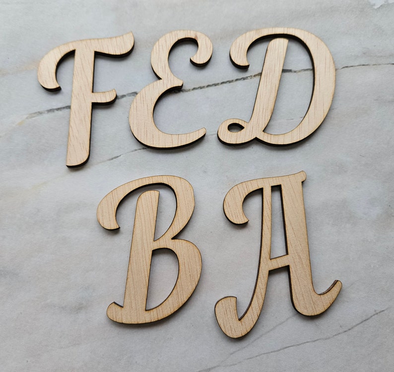 Wooden Letters, Blank Alphabet, Birch Wood Letter Laser Cut in ...