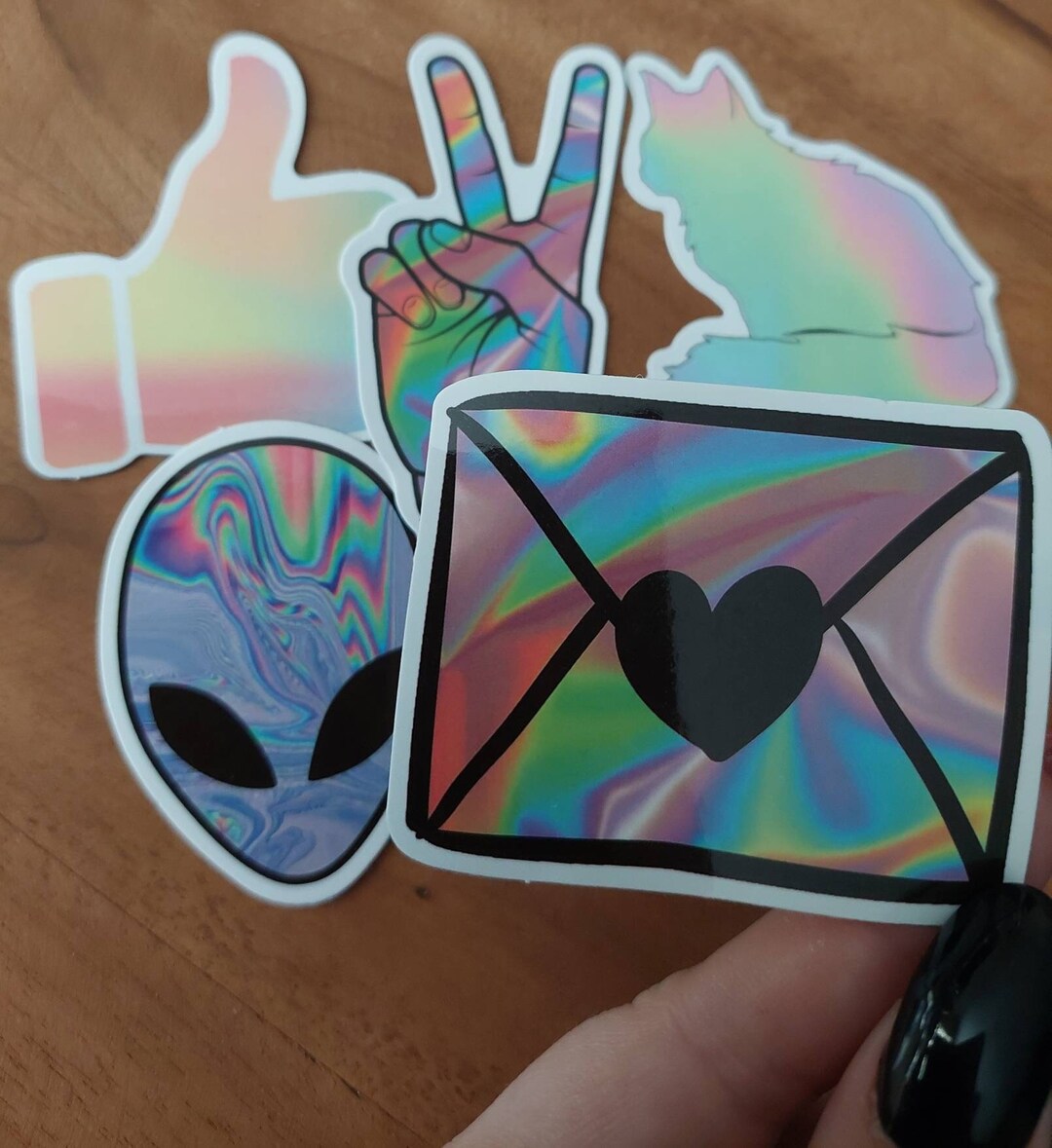 Cool Stickers 5 Pieces Rainbow - Etsy