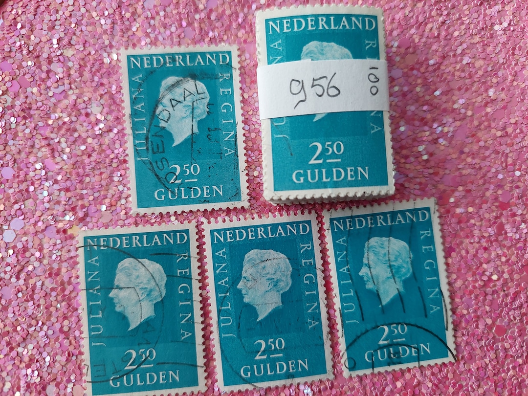 100 Vintage Dutch Stamps Juliana Stamp Bundle 100 Pieces - Etsy