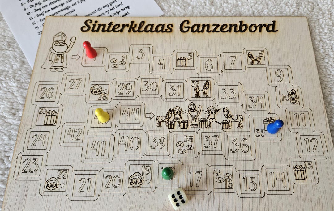 Wooden Sinterklaas Game Board Game Gift Evening December 5th Family ...