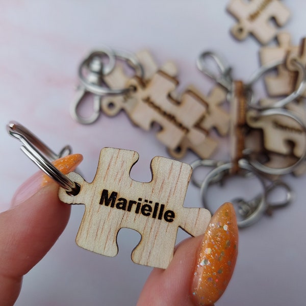Puzzle Keychain - Etsy