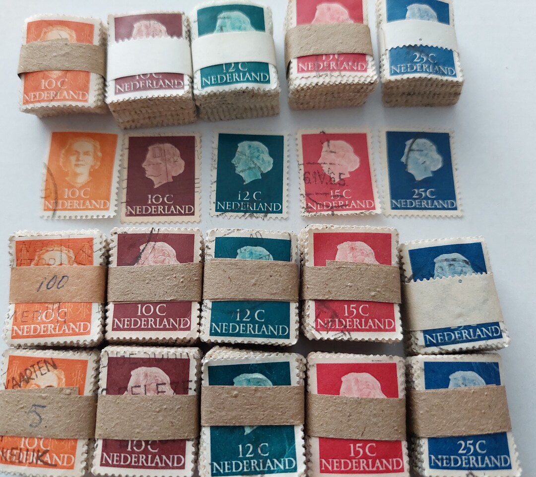 Vintage Dutch Post Stamps 100 Pcs - Etsy