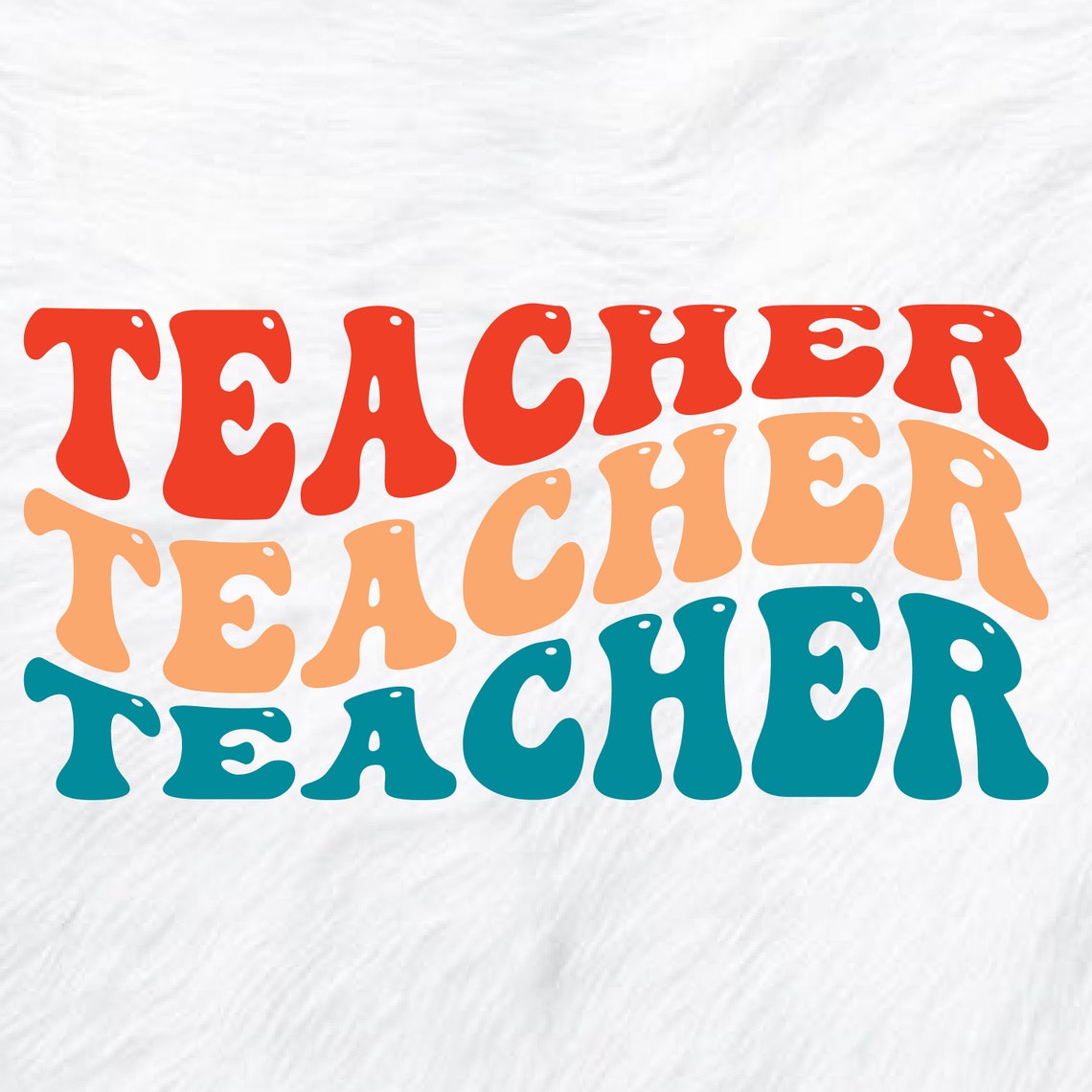 Teacher Groovy SVGPNG Design Digital Cut File Teacher - Etsy