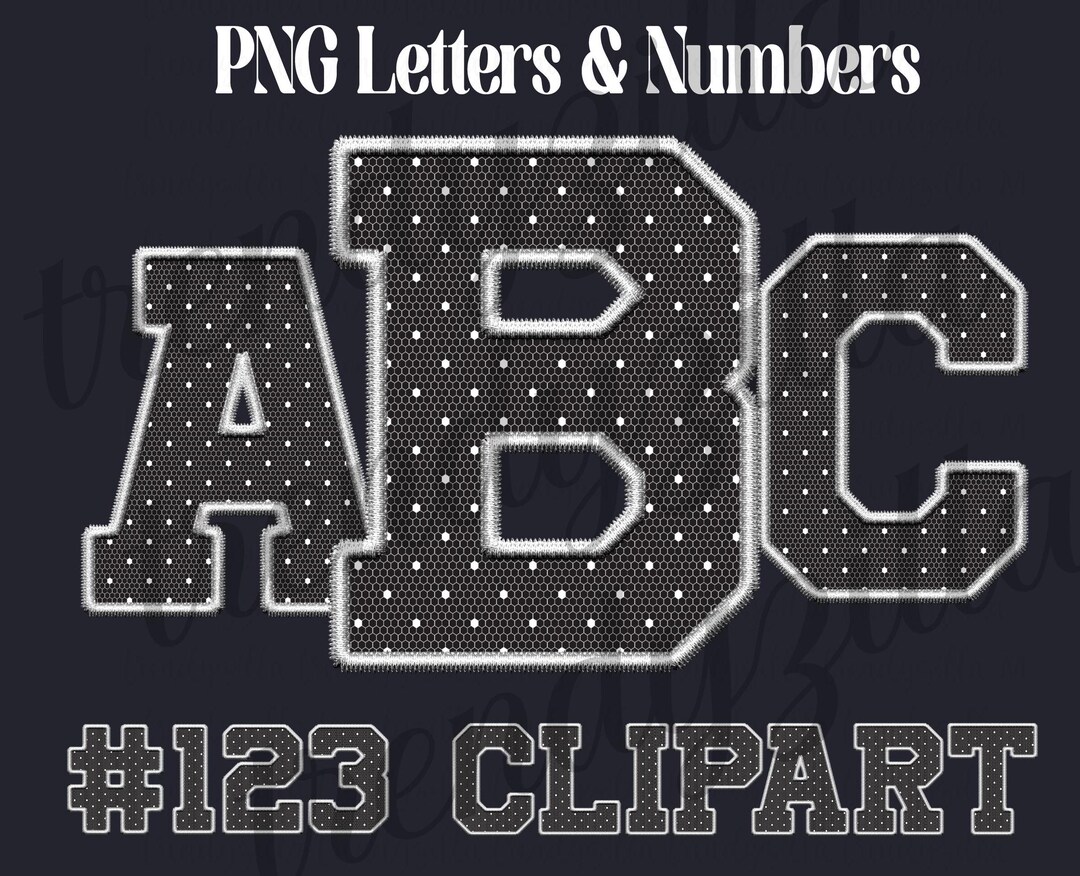 Lace Varsity Letters PNG: Floral Faux Embroidery Alphabet (digital ...