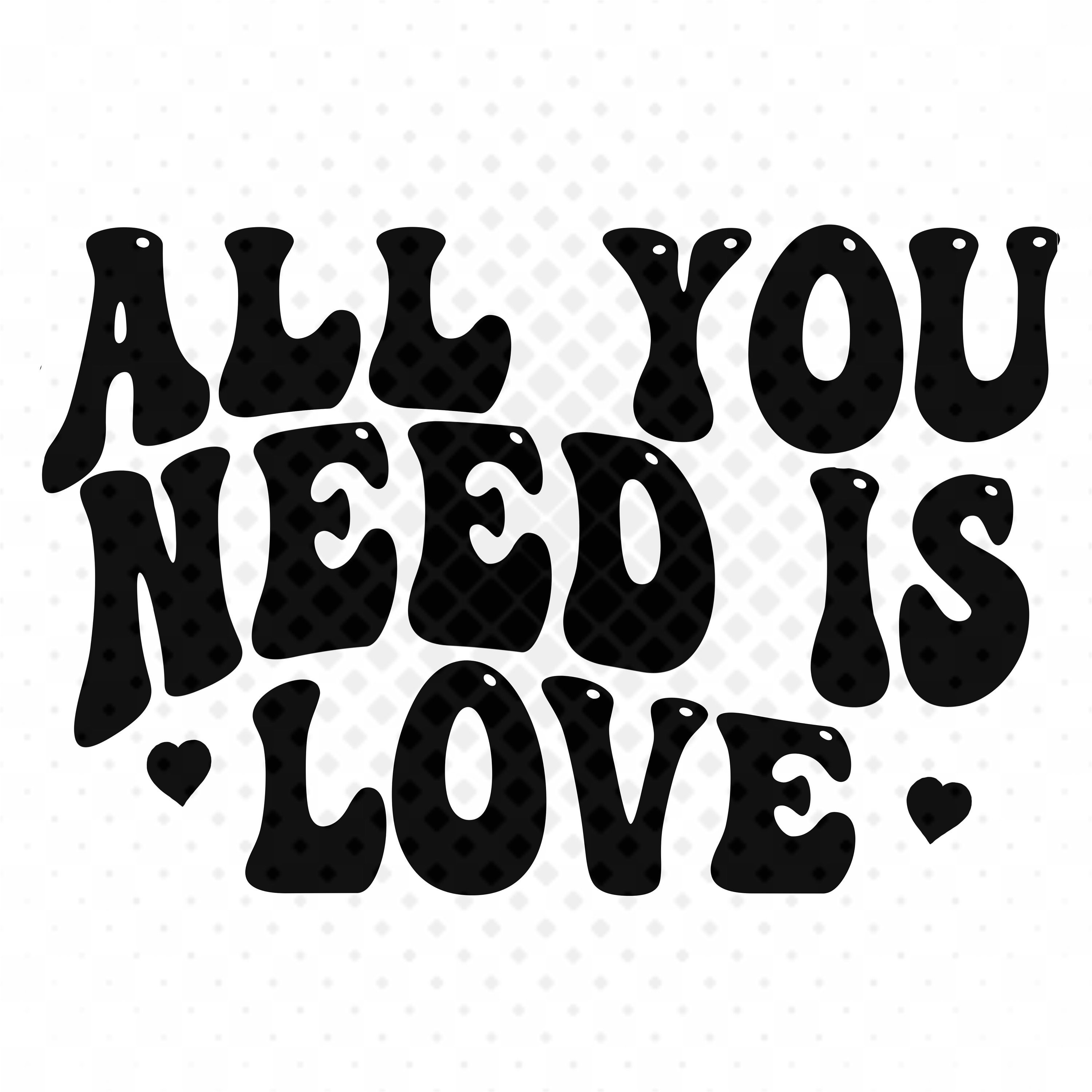 All You Need is Love Png Retro Valentine's Png - Etsy UK