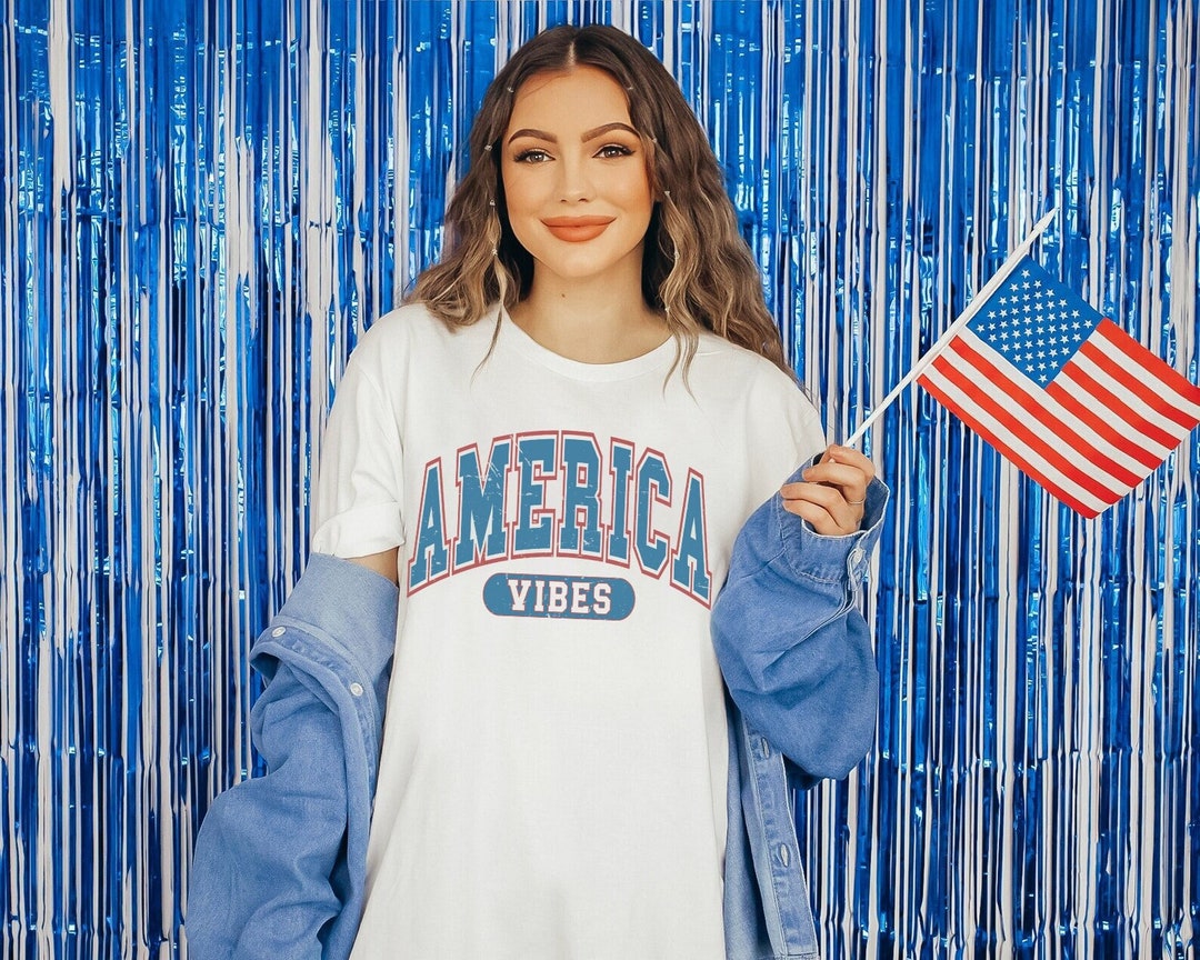 America Vibes Varsity Svg Png/4th of July Svg/digital - Etsy