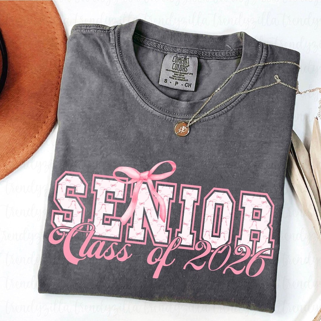 Senior Coquette Bow Pink 2026 Png, Graduate 2026 Png, Senior of 2026 ...