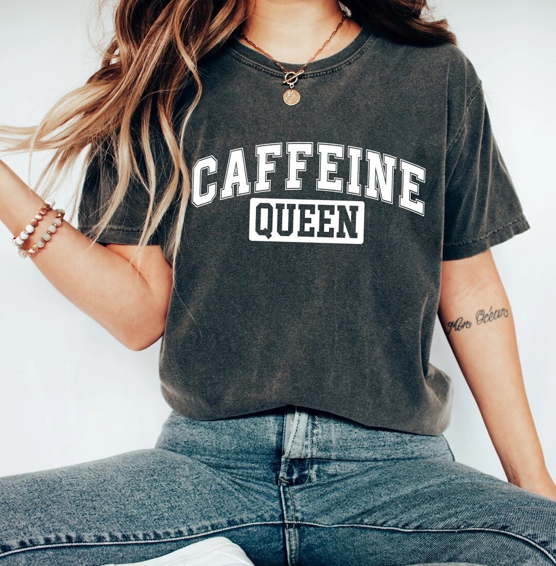 Caffeine Queen PNG SVG, Digital File, Coffee Lover Svg, College Font ...