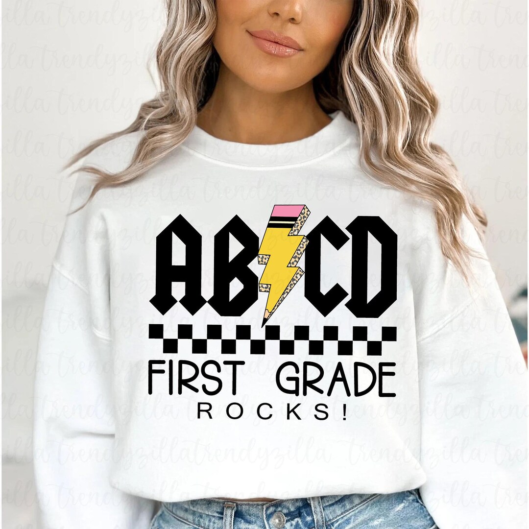 First Grade Rocks Png/back to School Retro Rocknroll Png/abcd Png/first ...