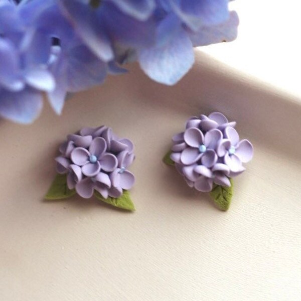 Hydrangea Earrings - Etsy