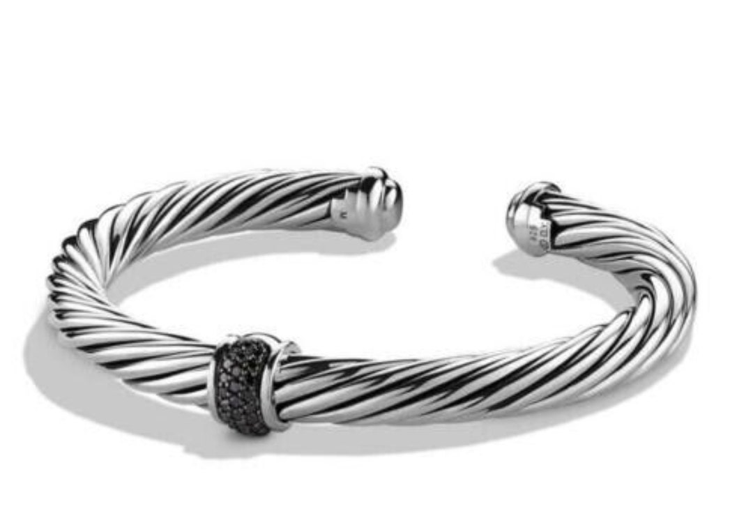 David Yurman Cable Classics Collection: Sterling W/ Black Pavé Diamond ...