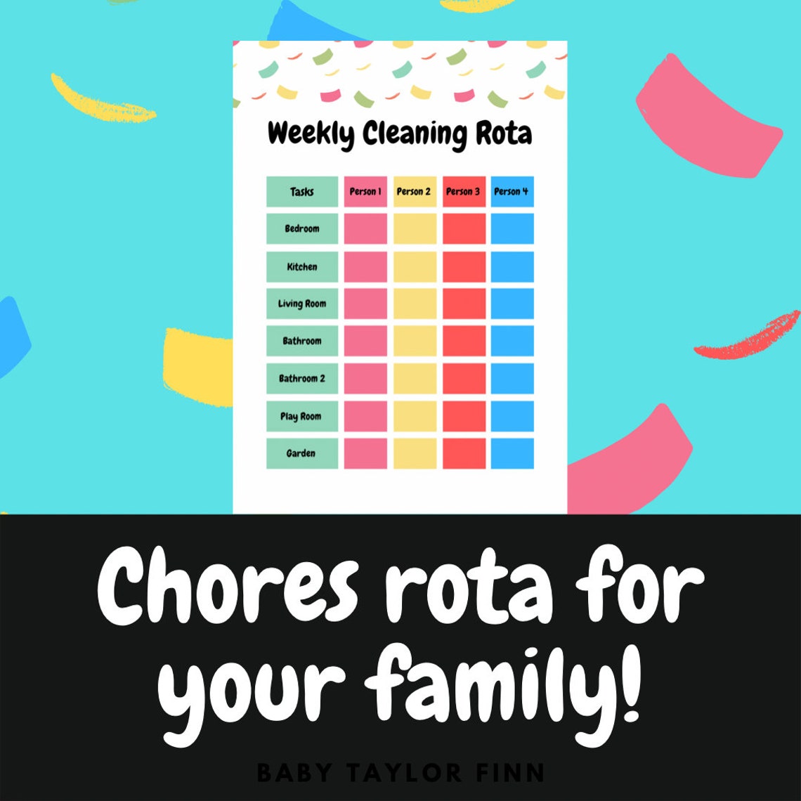 Printable Chore Rota for Families or Flat Mates Chore Rota - Etsy UK