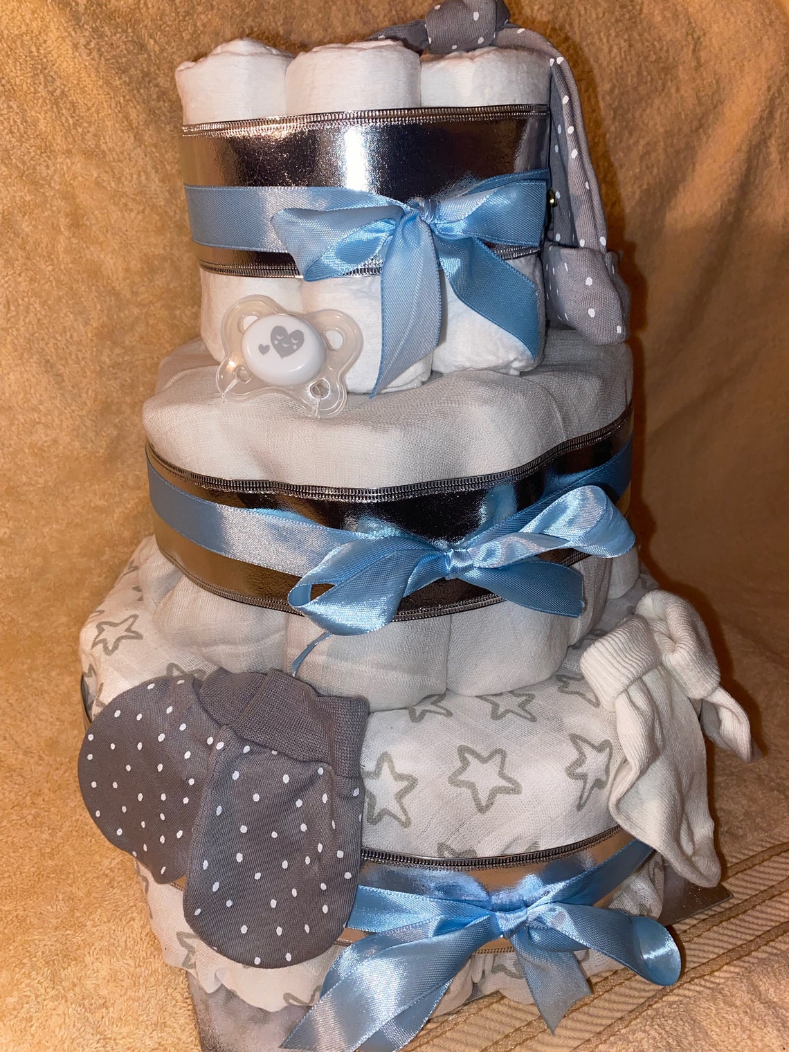 Baby Boy Nappy Cake - Etsy