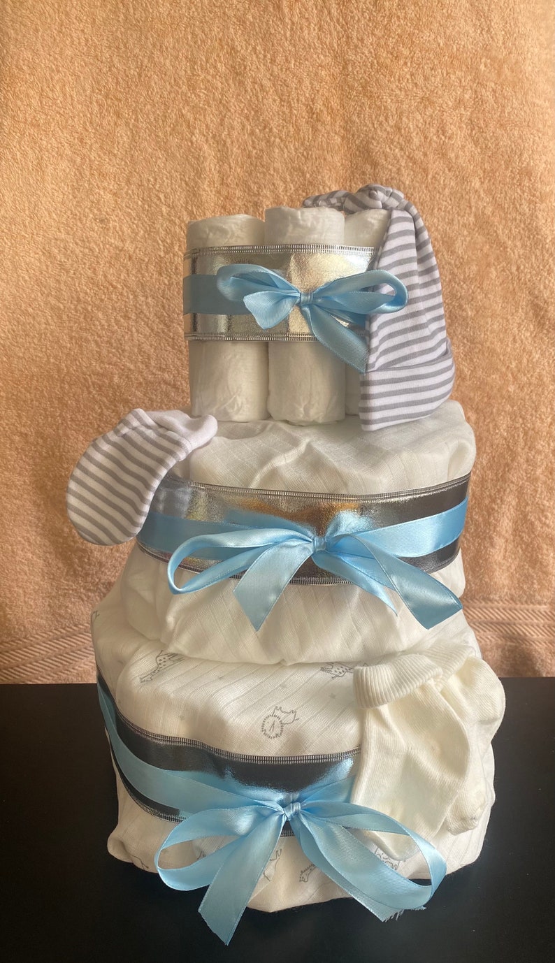 Baby Boy Nappy Cake - Etsy