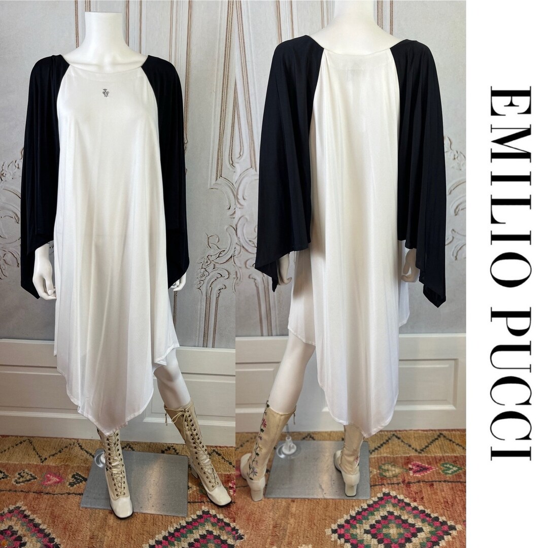 Vintage 1970s Emilio Pucci Angel Wing Sleeves Caftan Dress - Etsy