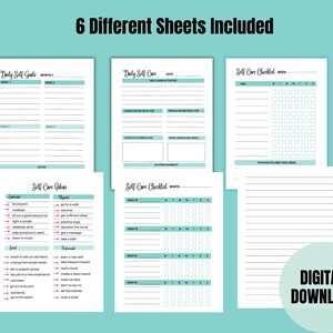 Monthly Self-care Planner Checklist for Health Wellness and Relaxation ...