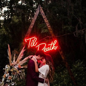 Til Death Sign, Wedding Neon Sign, Til Death Neon Sign, Neon Sign, Neon ...