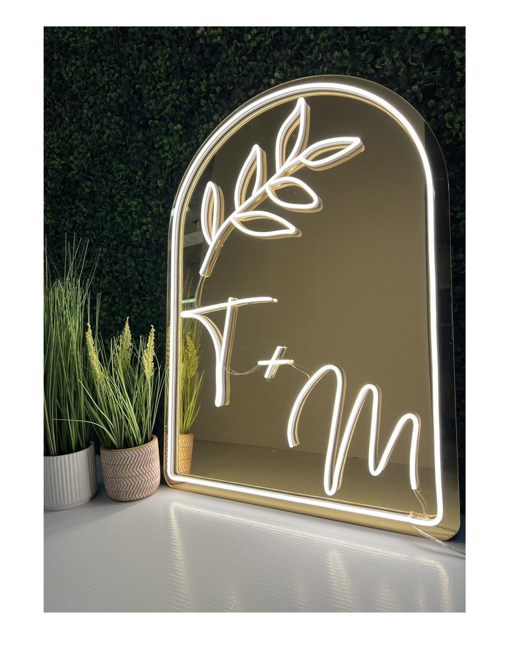Initials Wedding Neon Sign, Custom Neon, Boho Wedding Neon Sign ...