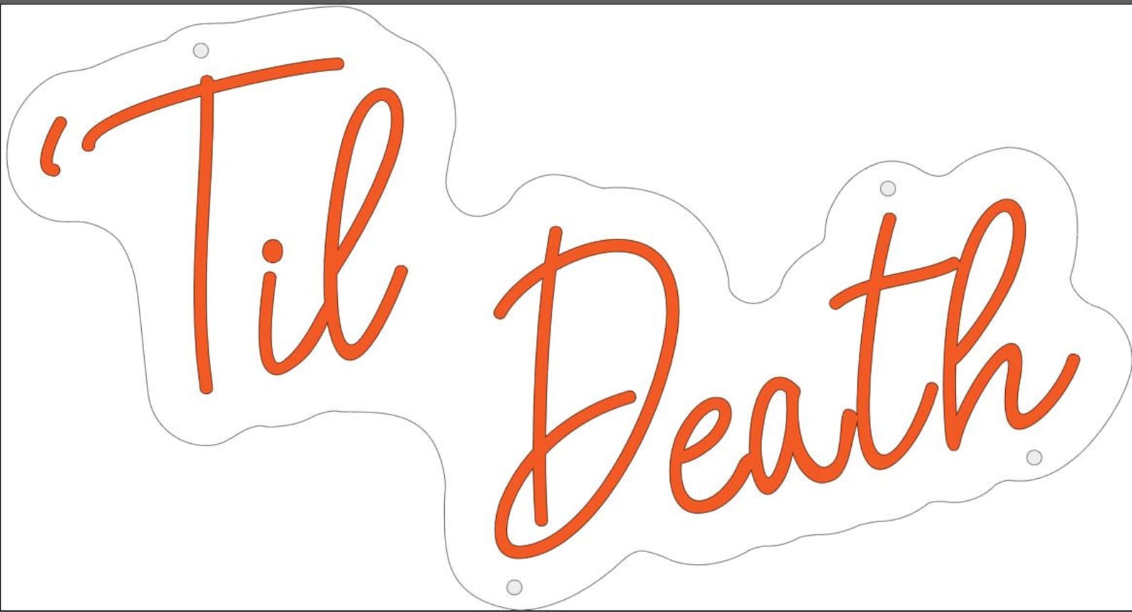 Til Death Sign Wedding Neon Sign Til Death Neon Sign Neon - Etsy