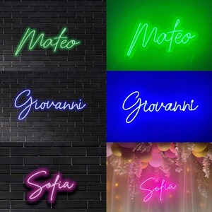 Christmas Gift Neon Sign, Christmas Gift Name Sign, Christmas Gift Name ...
