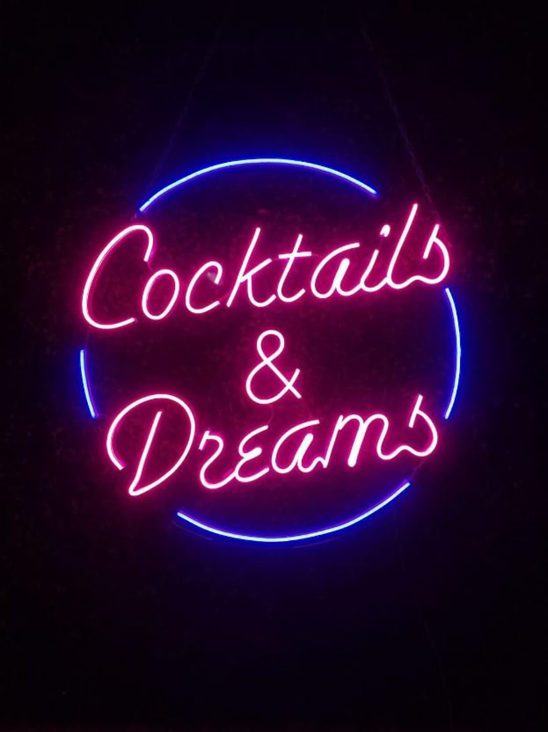 Cocktails and Dreams Neon Sign, Cocktails and Dreams LED Neon Sign ...