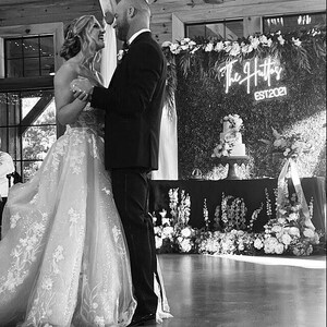 Est Sign for Wedding Reception, Est Neon Sign Wedding for Your Backdrop ...