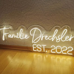 Est Sign for Wedding Reception, Est Neon Sign Wedding for Your Backdrop ...