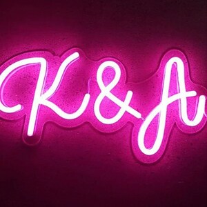 Initials Neon Sign for Wedding Decoration Wedding Neon Sign - Etsy
