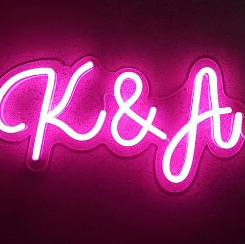 Initials Neon Sign for Wedding Decoration Wedding Neon Sign - Etsy