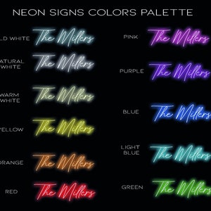 Neon Name Sign Wedding for Your Wedding Day Last Name Neon - Etsy