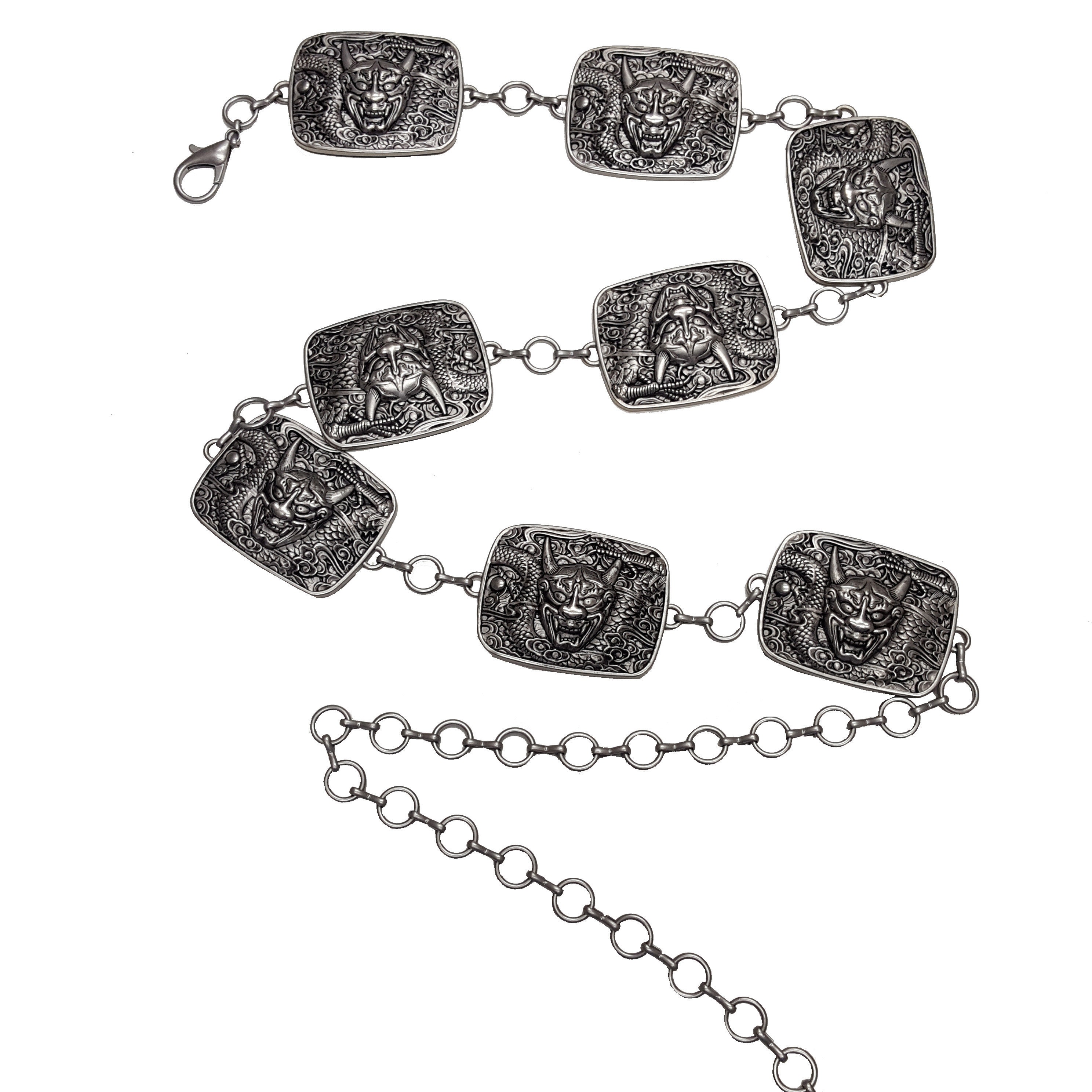 Yokai: Japanese Demon Face Chain Belt - Etsy