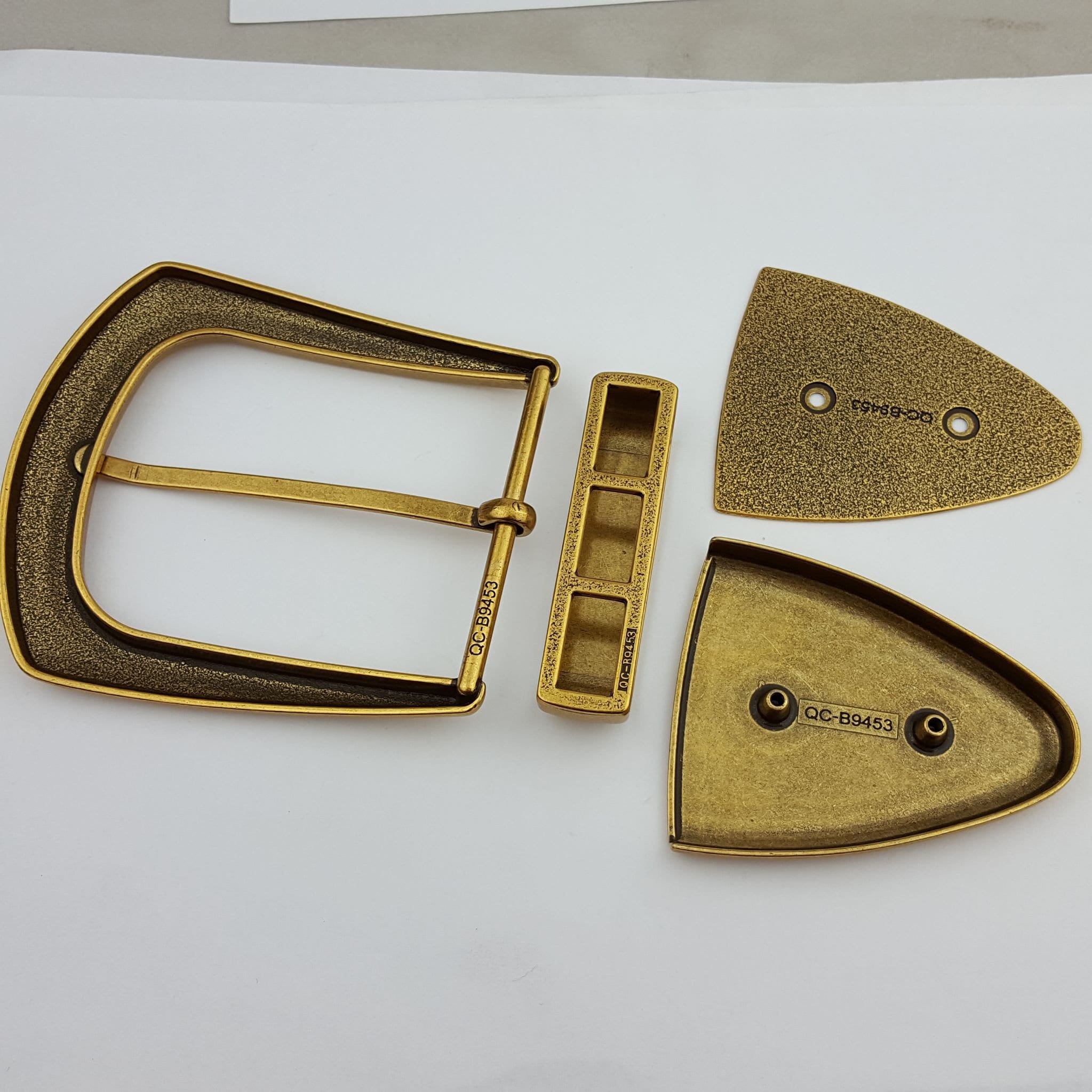 Matte Silver Wide Buckle Loop and Tip Set - Etsy