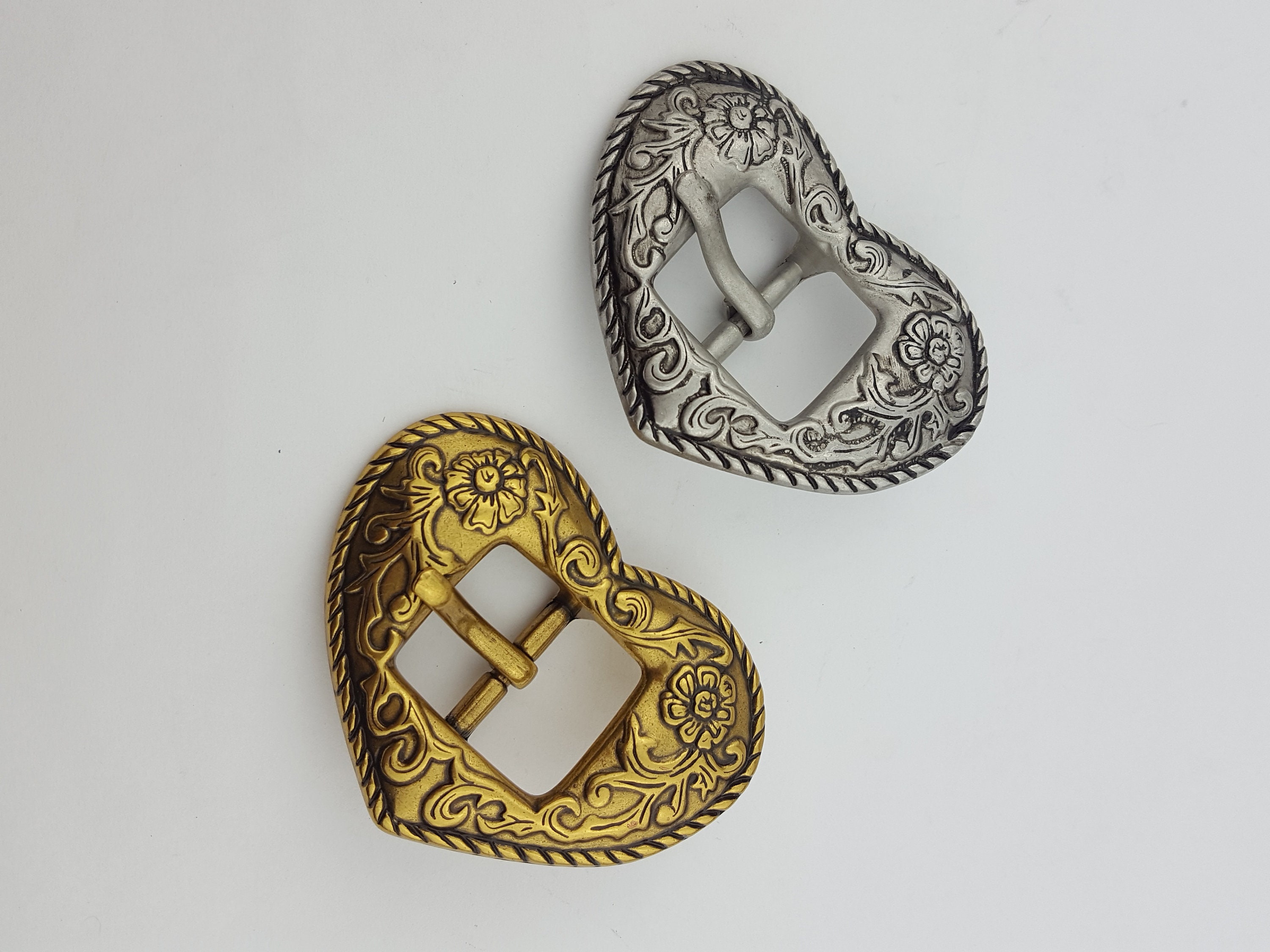 Western Style Heart Shape Belt Buckle - Etsy
