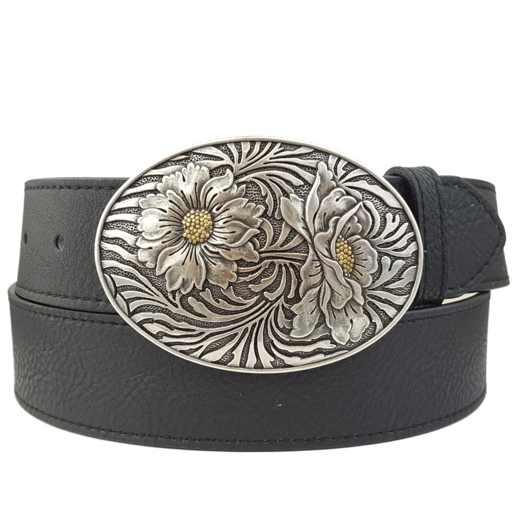 Plus Size: Western Sun Flower Buckle Belt - Etsy