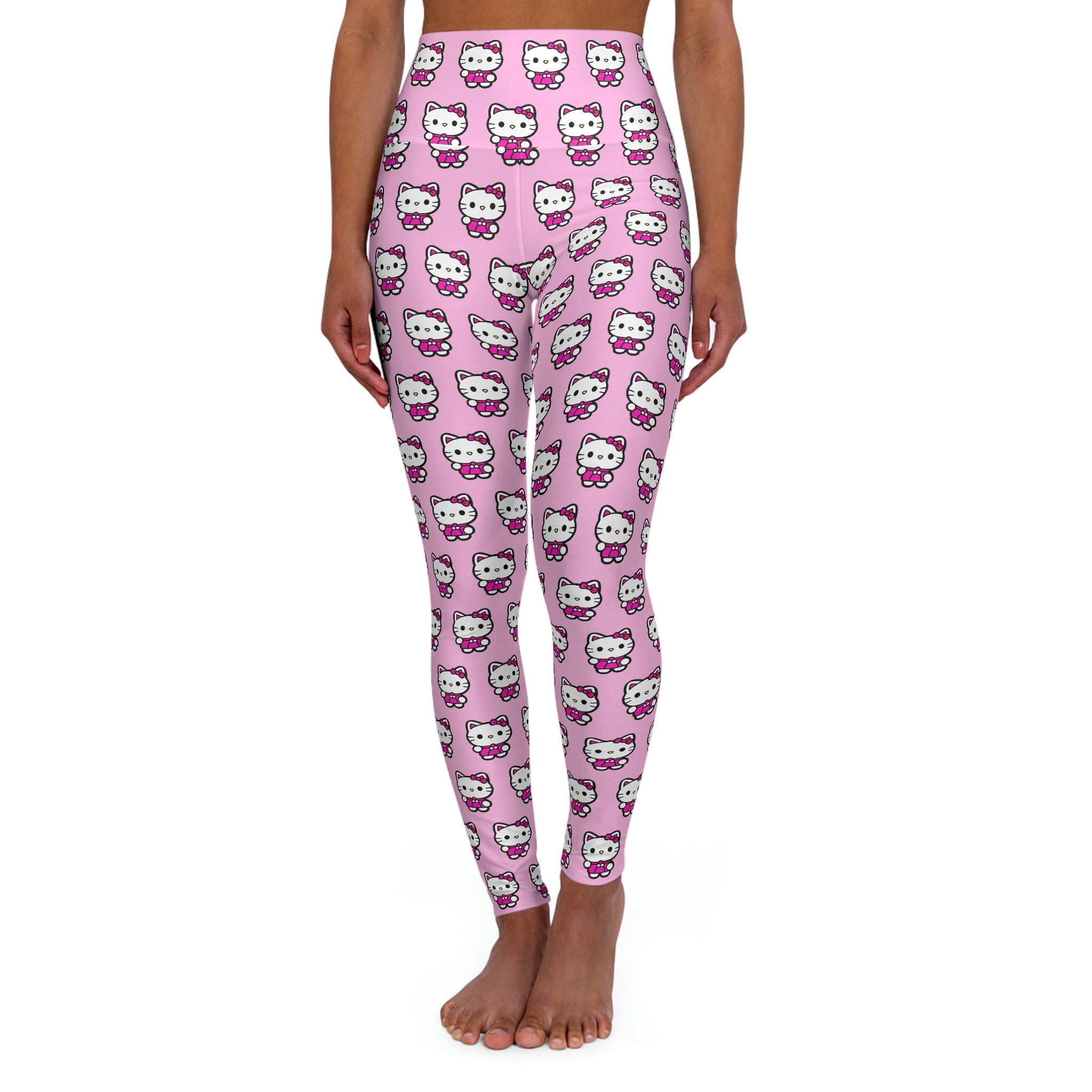 Pink Hello Kitty High Waisted Yoga Leggings - Etsy