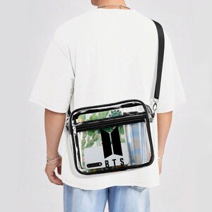 BTS Clear Bag Stadium Bag Clear Crossbody Handbag With Adjustable Strap ...