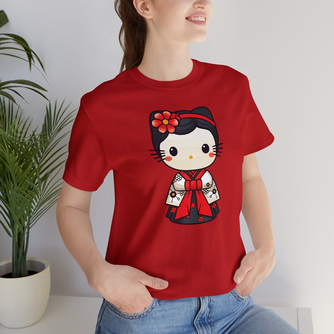 Hanbok Kitty Unisex Jersey T-shirt Korean Hello Kitty Korean - Etsy